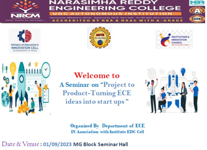 A Seminar On Project To Product-Turning ECE Ideas Into Start Ups View File